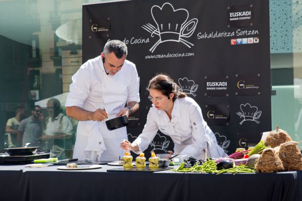 Así fue el showcooking de Elena Arzak e Igor Zalakain